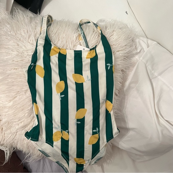 SOLID & STRIPED | Swim | Annie Marie Solid Stripped Lemon One Piece ...
